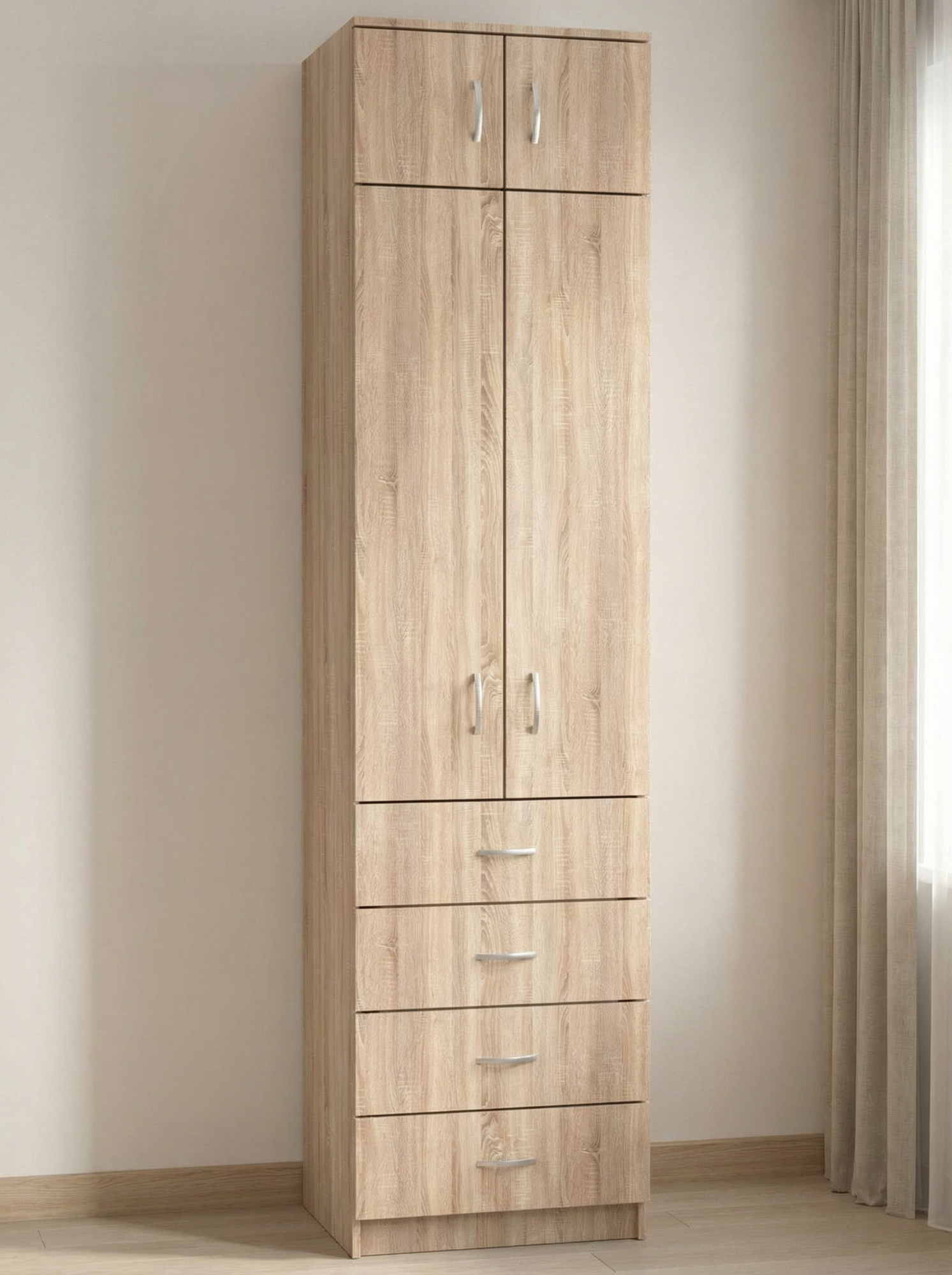 Шкаф двухстворчатый распашной с антресолью Шелли-12А, ШхГхВ: 60х50х240 см