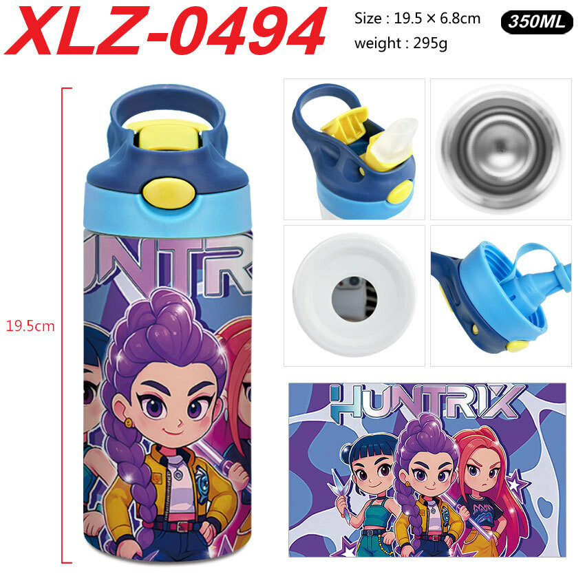 Товары с символикой K-POP группы из аниме «Ведьмак»: высококачественная четырехцветная термобутылка для воды из нержавеющей стали для студентов (стиль)