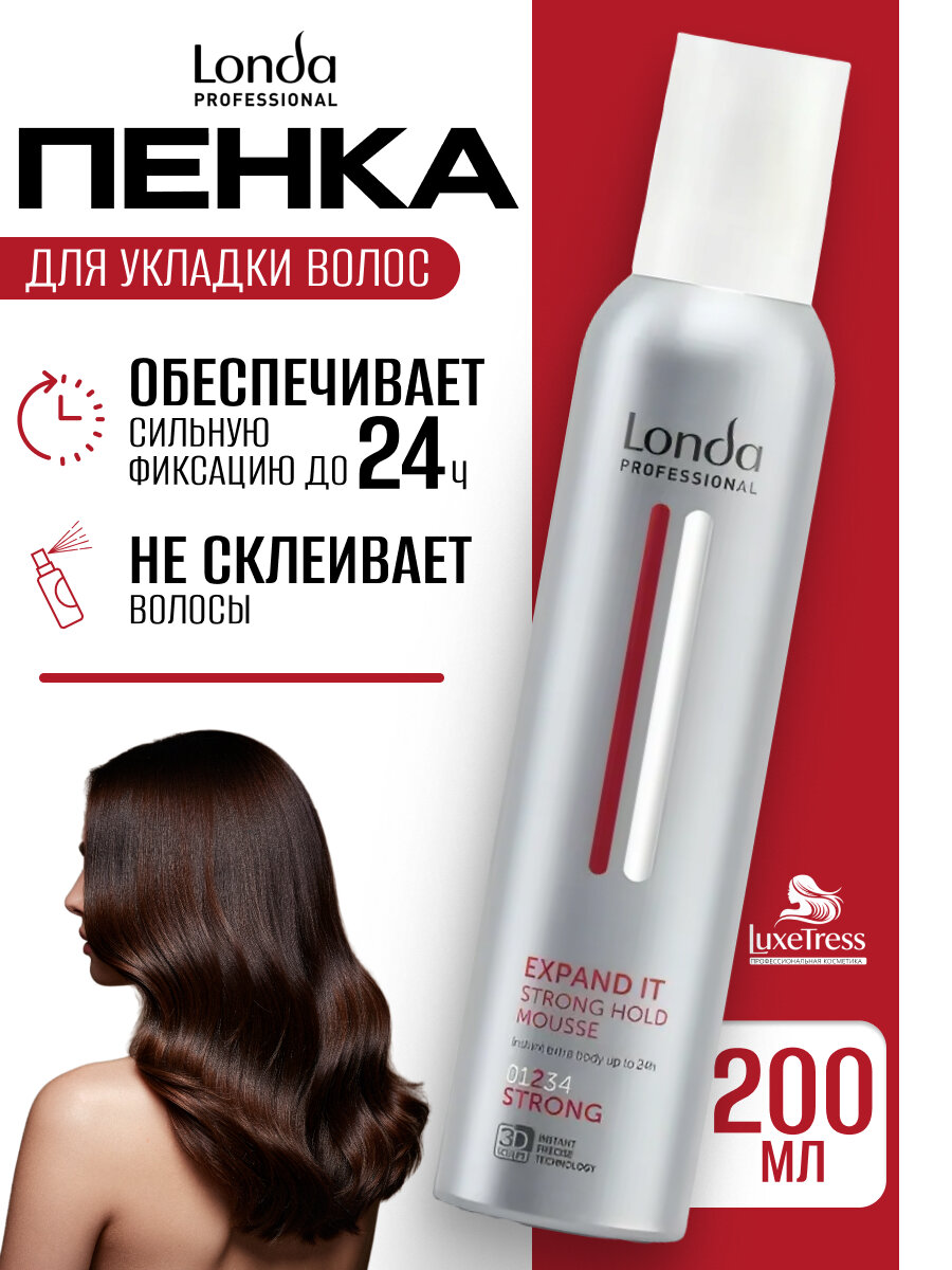 LONDA Пена для укладки волос сильной фиксации EXPAND IT 200 мл