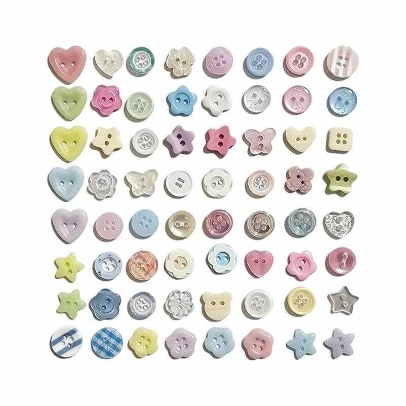 Коробка для слепых пуговиц из цветной смолы-30шт