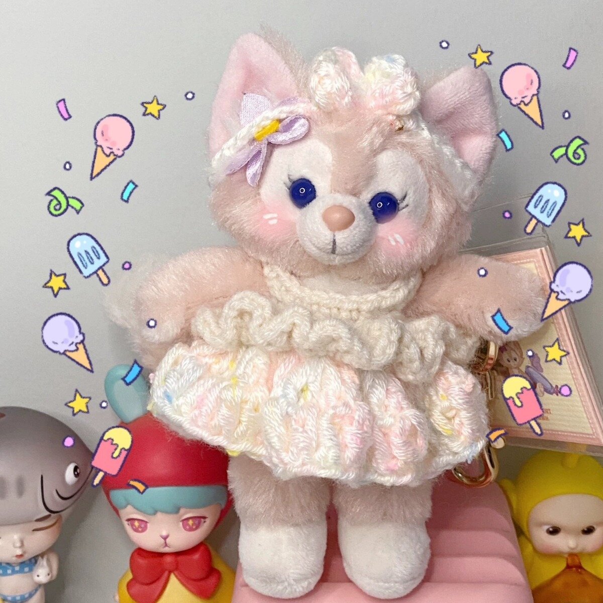 Костюм мороженое для игрушек-плюшевых мишек - заменяемая одежда (без игрушки)