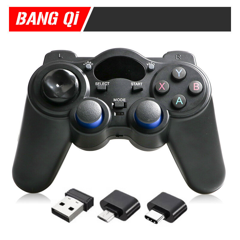 2.4G Android беспроводной одиночный игровой джойстик USB компьютерный джойстик телевизор ТВ приставка Android джойстик USB приемник+Android приемник+TYPE-C