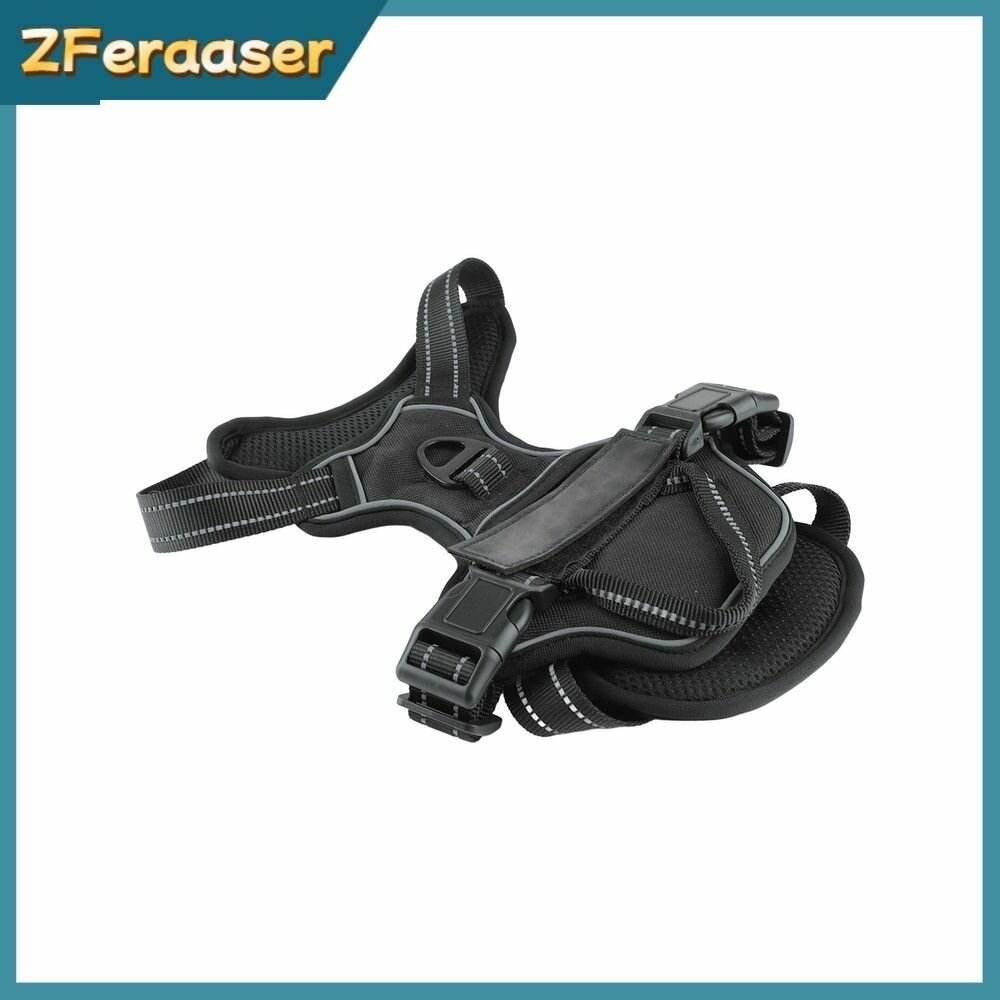 Собачья упряжь, двухслойная, дышащая сетка, светоотражающий жилет, для прогулок, черный S