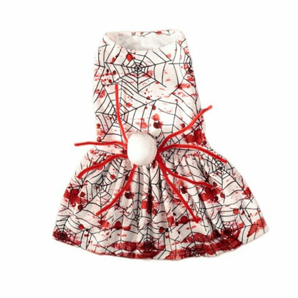 Костюм питомца на Хэллоуин, страшное платье с брызгами крови для собак и кошек, тематический костюм фестиваля, наряд вечеринки