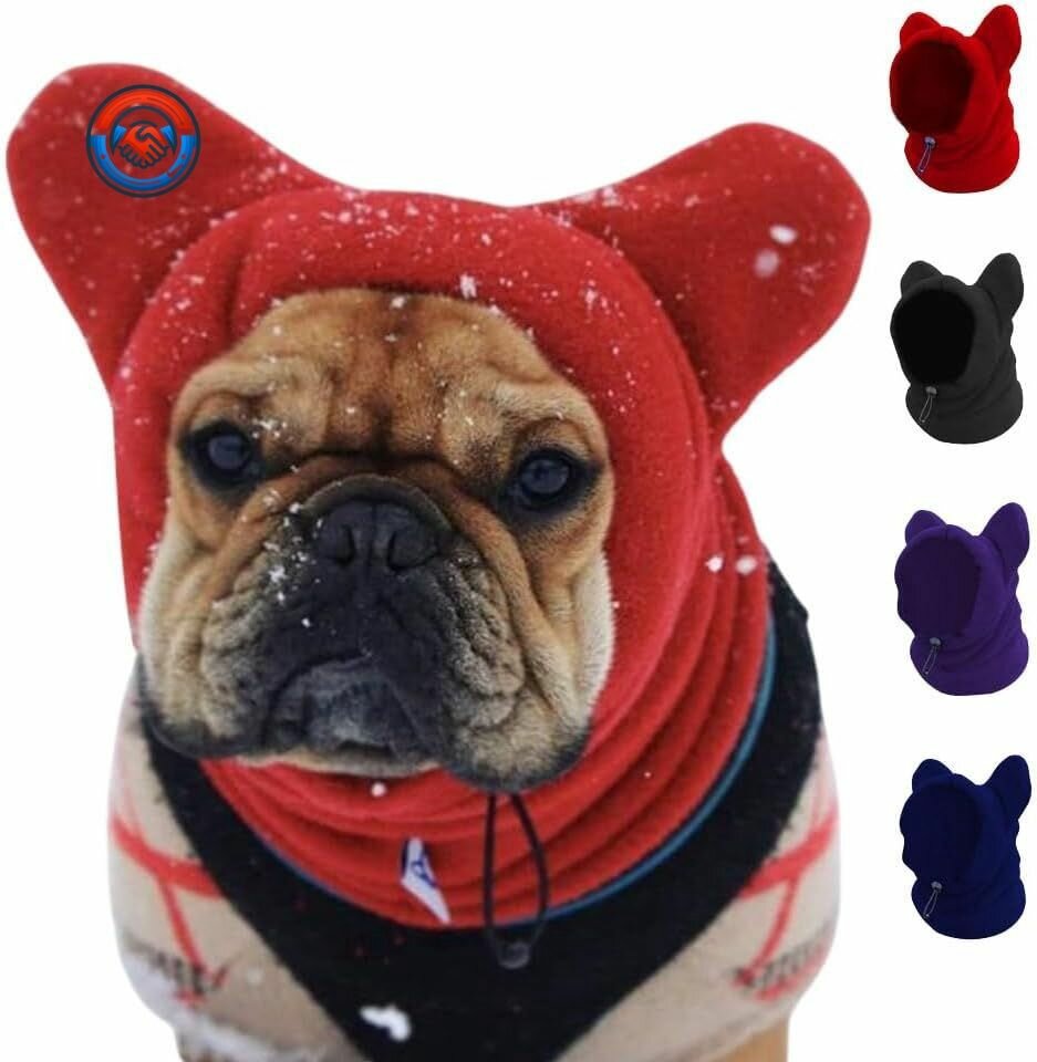 Зимняя ветрозащитная шапка для собак с регулируемой лентой, тёплые мягкие наушники для прогулок и праздников, комфортная одежда для животных в холодную погоду