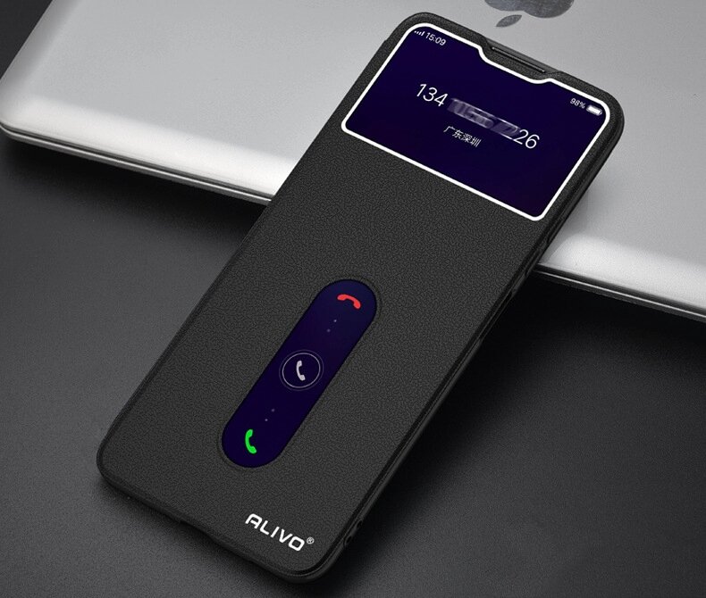 Чехол-книжка MyPads «Anteprima» для Vivo Y15s 2021 / Y15a / Vivo T1 с окном предпросмотра и свайпом отвечать на звонки