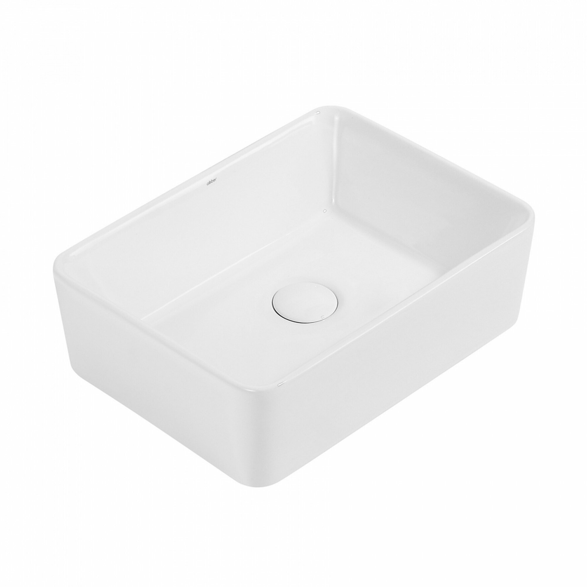 Раковина накладная ABBER Rechteck AC2212, прямоугольная, 48 см, фаянс, белая