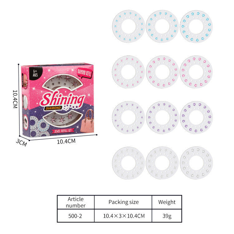 Набор из 12 бриллиантовых аксессуаров для укладки волос и творческой игры девочек