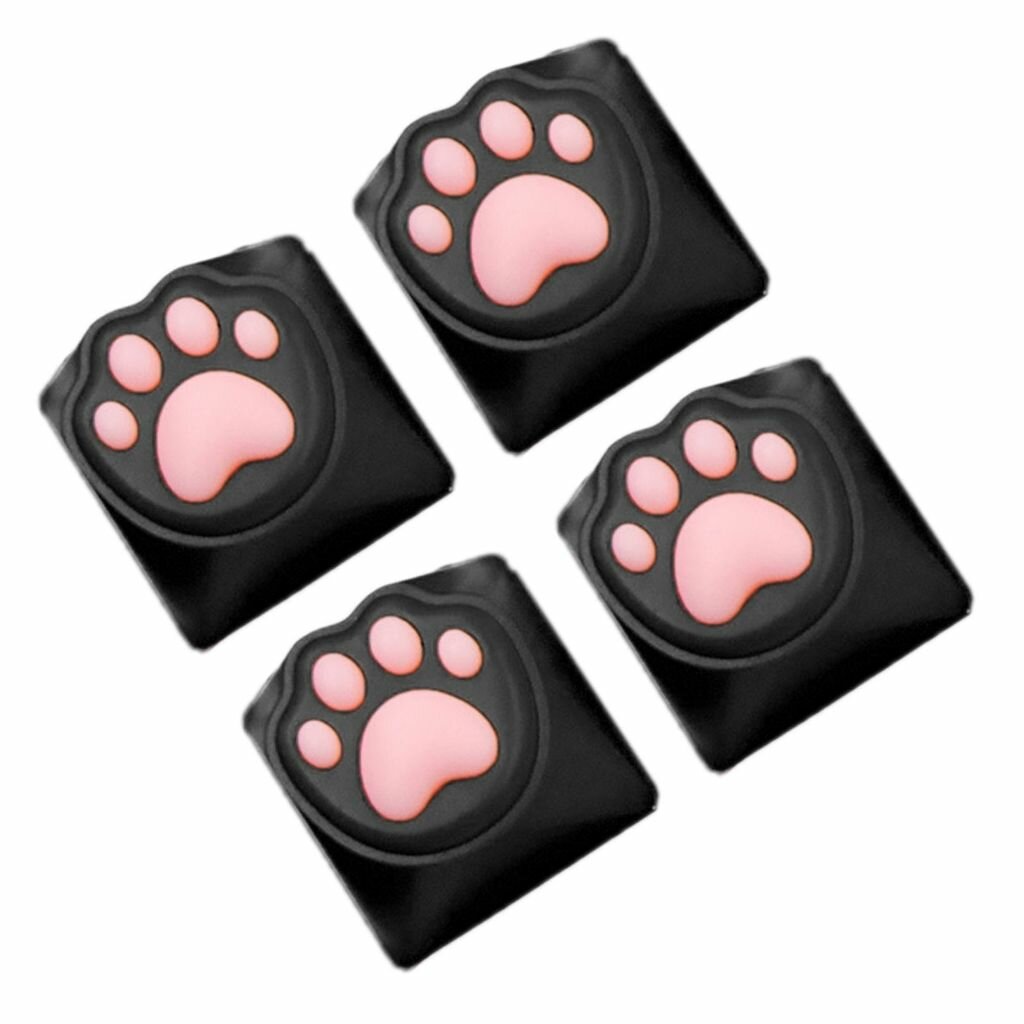Настраиваемые клавиши CatPaw с устойчивой к царапинам поверхностью, Черный