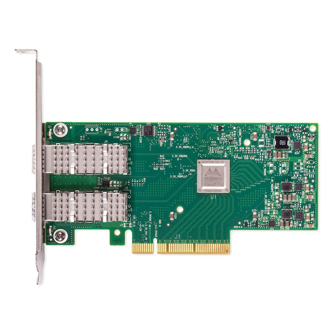 Сетевая карта Mellanox PCI MCX4121A-XCAT - PCI-E x8, 10/100/1000/10000 Мб/сек, SFP+, зеленый
