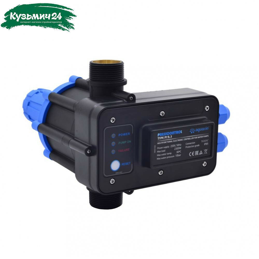 Блок автоматики для насоса, прессконтроль, Aquario AQ6307, IV/3.0
