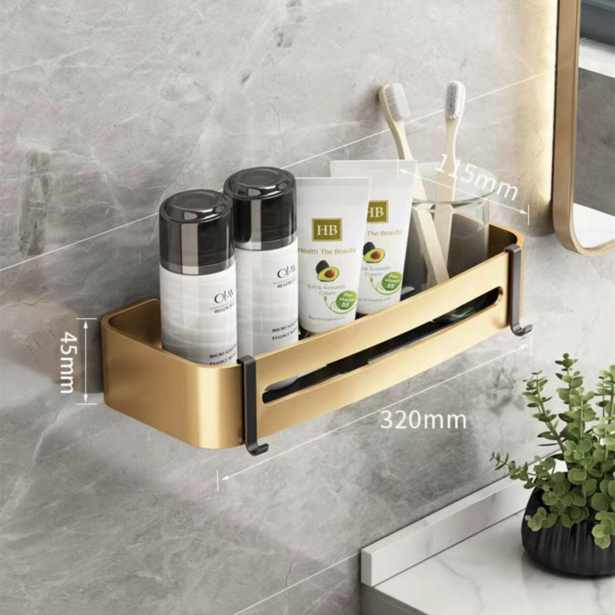 Треугольная стойка для хранения без перфорации для ванной комнаты кухонная стойка для хранения с крючком алюминиевая