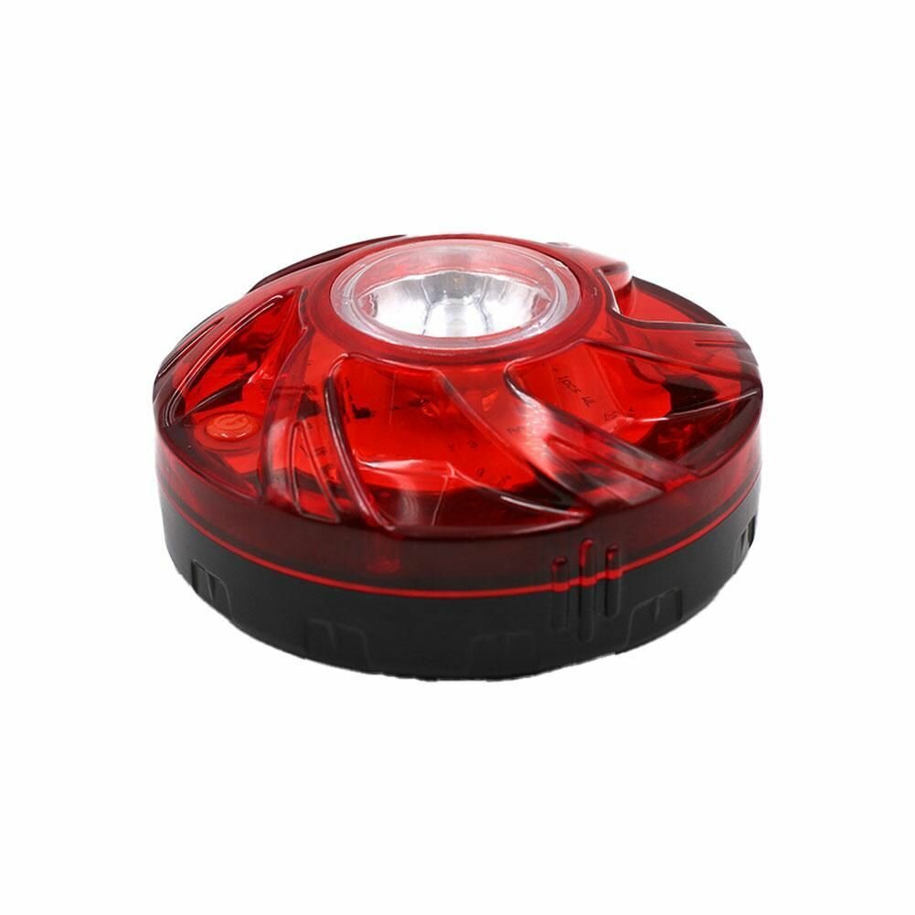 Маяк-фонарик KR-4212 красно/белый 4,5В (ААА) (Крал) на магните, 7 диодов, 6 режимов, герметичный (R-94mm /h-44mm)