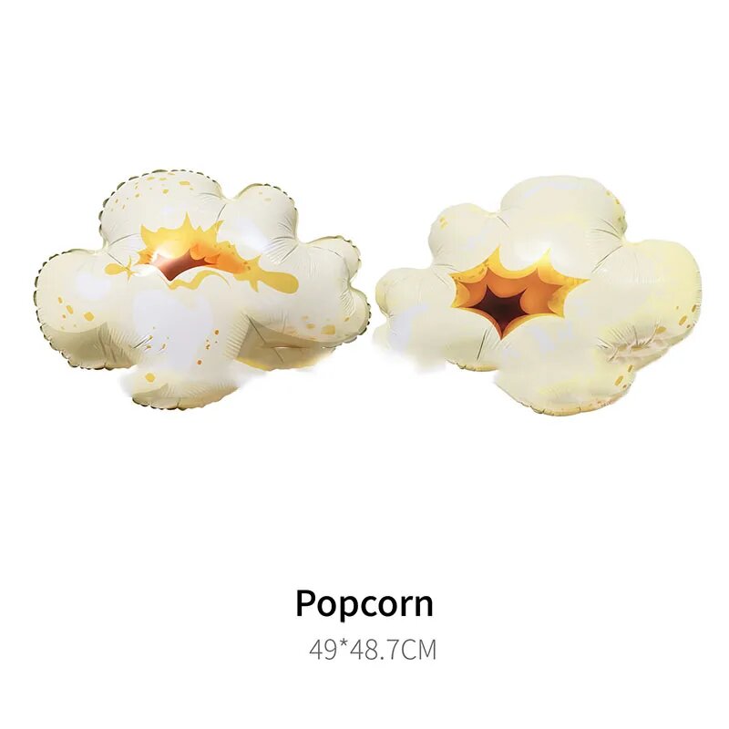 Новый поплавок-попкорн, алюминиевый шар для еды, тема с днем рождения, украшение для сцены, оптовая продажа