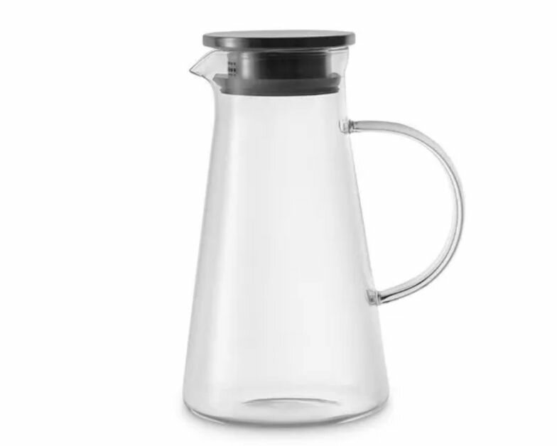 Графин -Кувшин Стеклянный с крышкой , объем 1.5 л