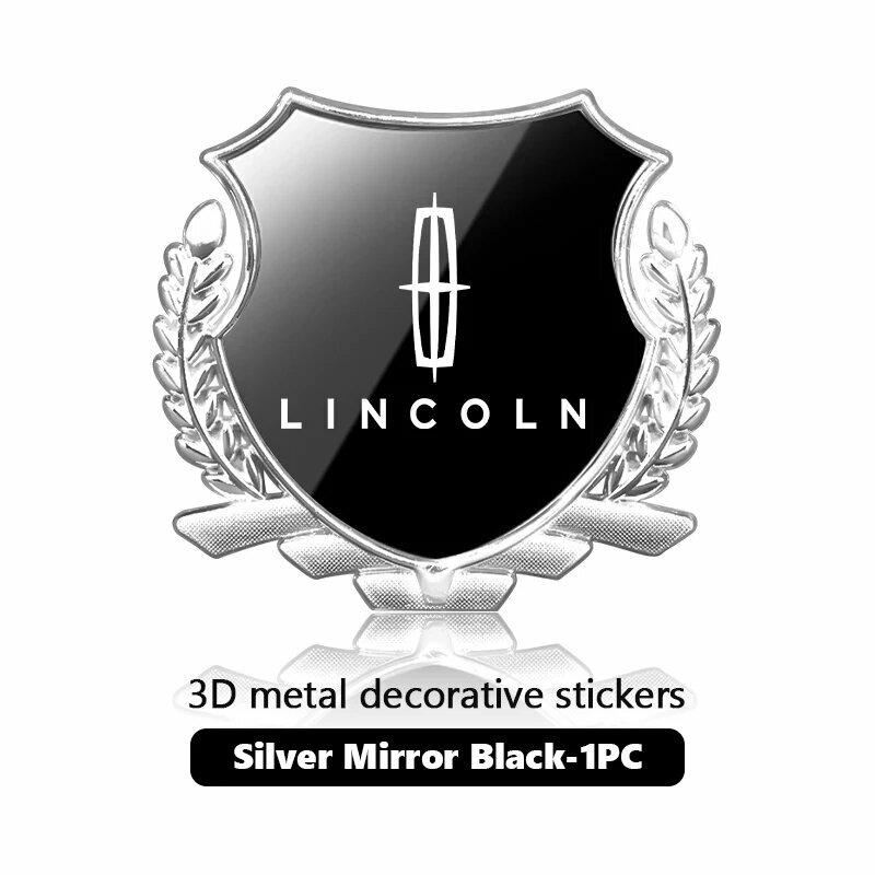Автомобильная наклейка, 3D значок, декоративная модификация, аксессуары для Lincoln MKZ black-1PCS