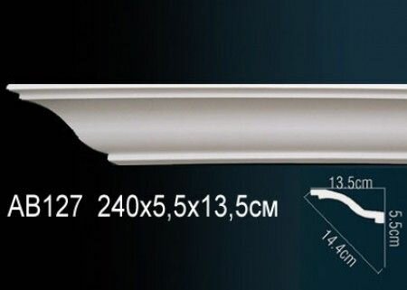 Карниз Потолочный для Ремонта Perfect AB127 Д240xШ13.5xВ5.5 см /Перфект.