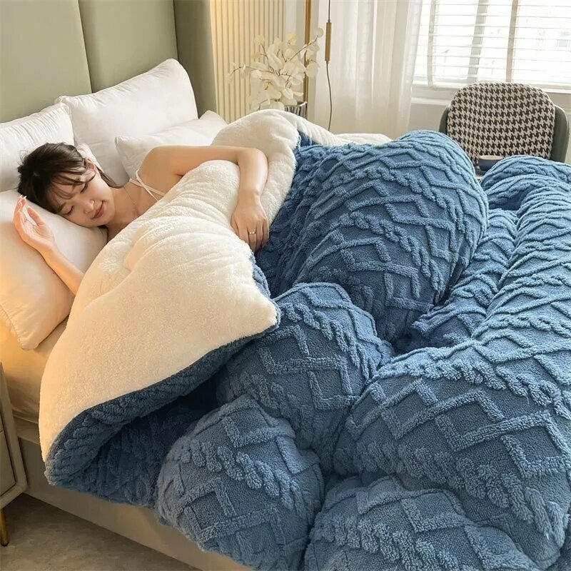 Одеяло Двуспальный 200x230 см, Зимнее, с наполнителем Комфорель, комплект из 1 шт
