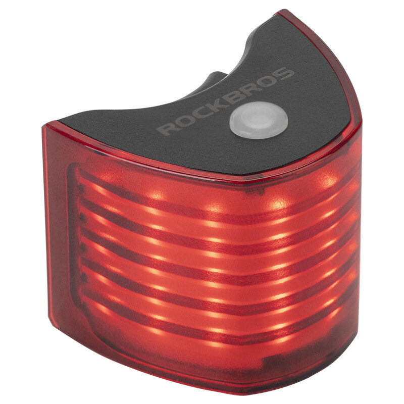 ROCKBROS Фонарь для велосипеда с USB-зарядкой, безопасность, предупреждающий свет, LED, задний фонарь, 5 режимов освещения, для MTB горного велосипеда, дорожного велосипеда, красный цвет, материал ABS + PC, встроенная литиевая батарея 300mAh, размер