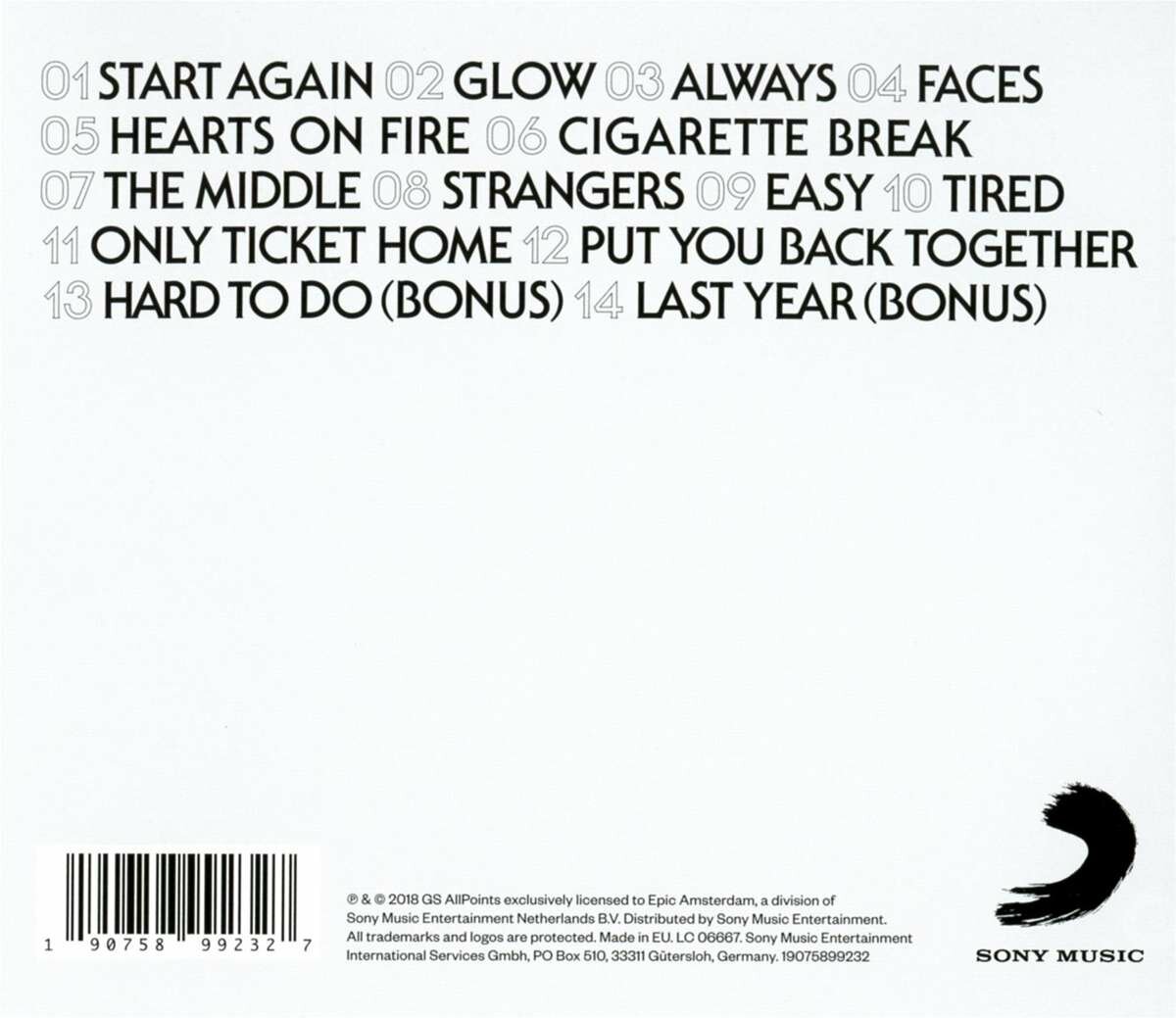 Компакт-диск Gavin James - Only Ticket Home (1 CD) — фото 1