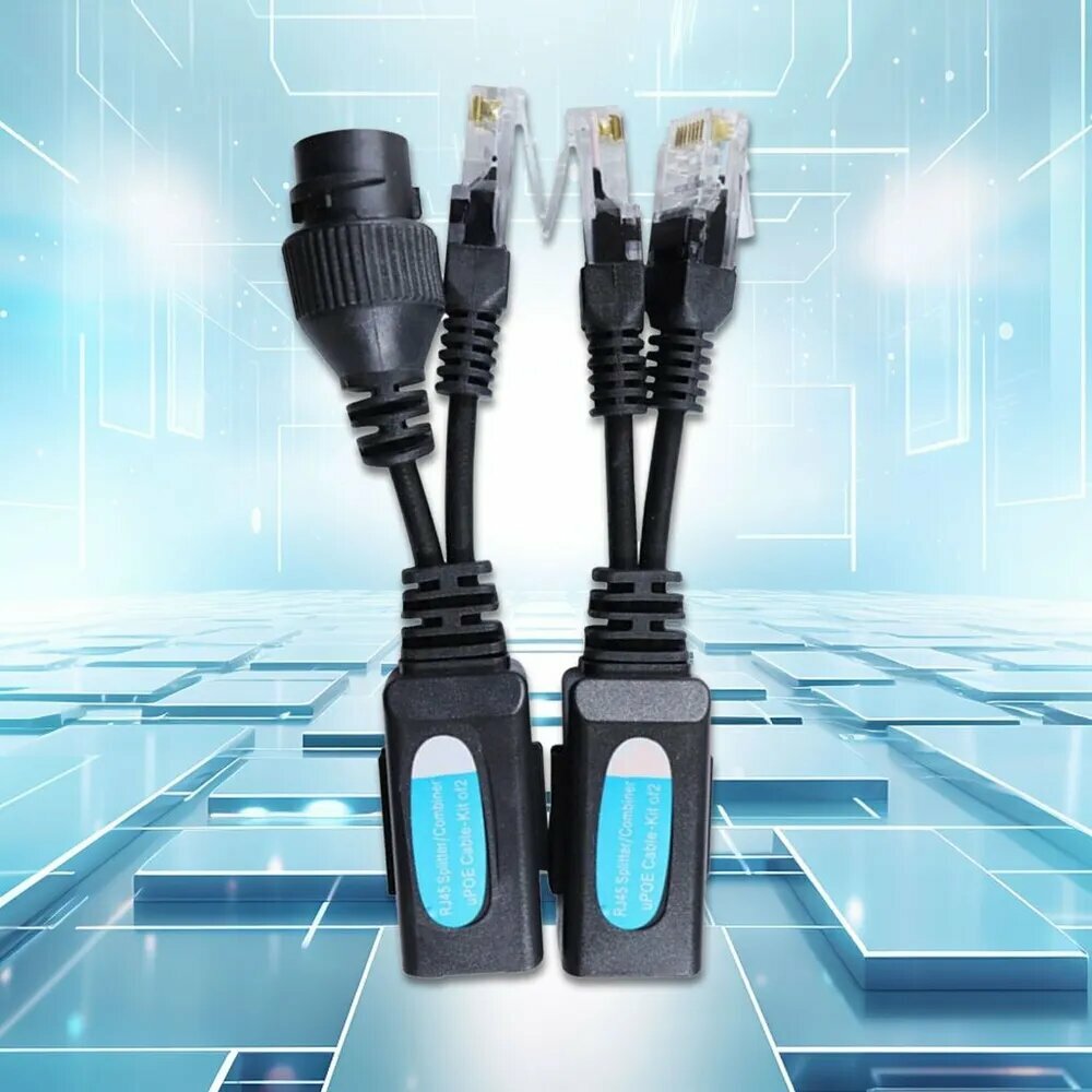 Пассивный PoE-сплиттер: компактный разветвитель для питания IP-камер и Wi-Fi точек доступа по сетевому кабелю.