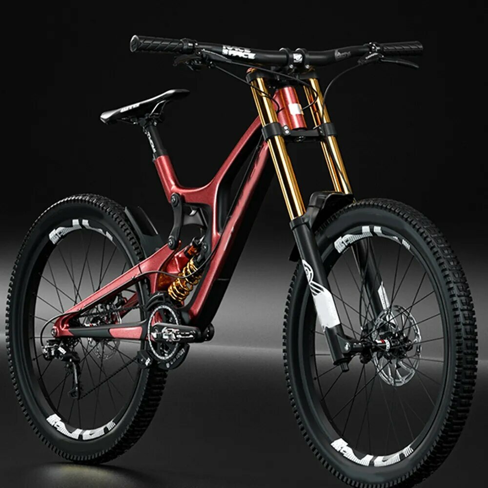 Крыло грязезащитное для горного велосипеда, 310 мм, цвет черный, с карбоновым принтом, крепление стяжками