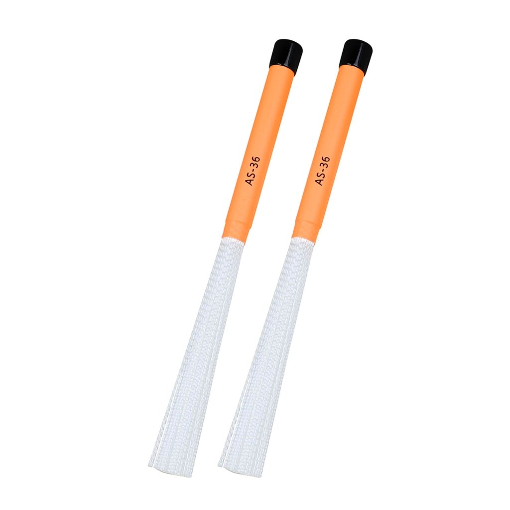 Барабанная установка 2 AS 36 барабаны с высокоэластичными нейлоновыми проволочными щетками для барабанов-белый оранжевый