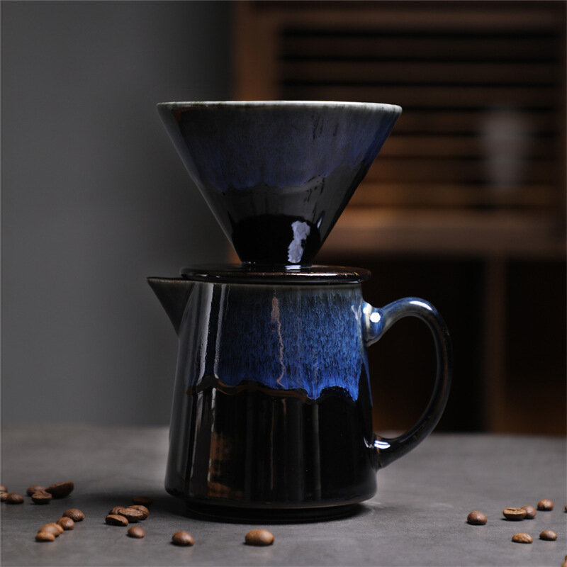 Керамический набор для кофе V60, фильтр для кофе, керамическая чашка, кофейник, горячая распродажа, совместный кофейник