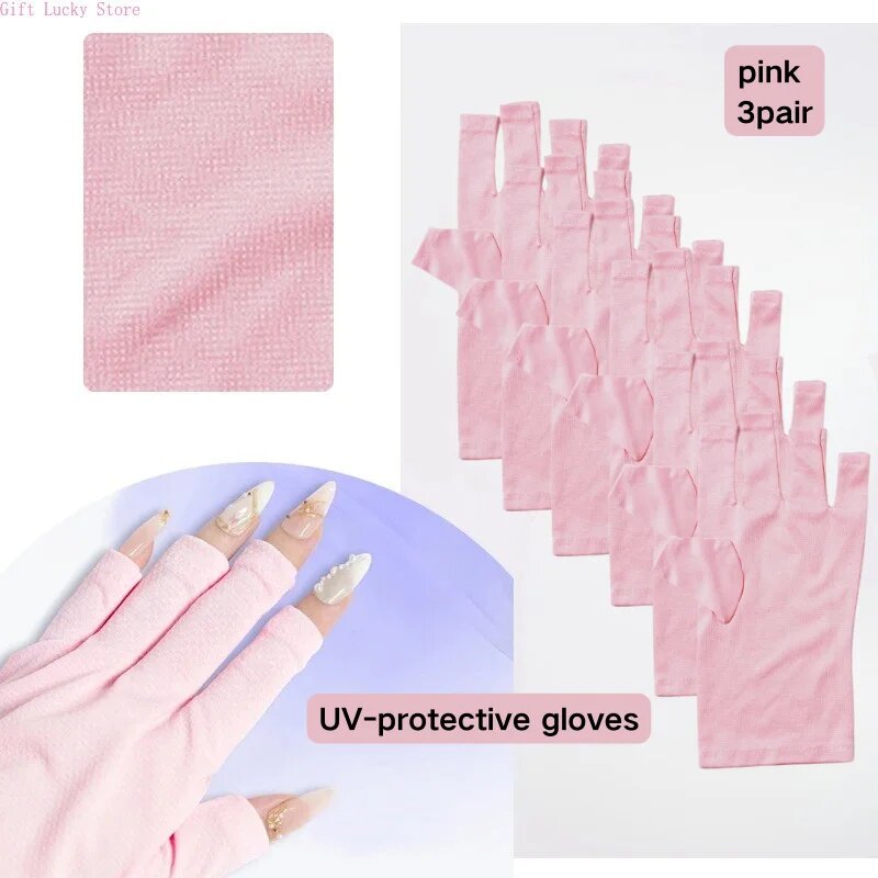 UV перчатки Gift Lucky Store pink 3pairs