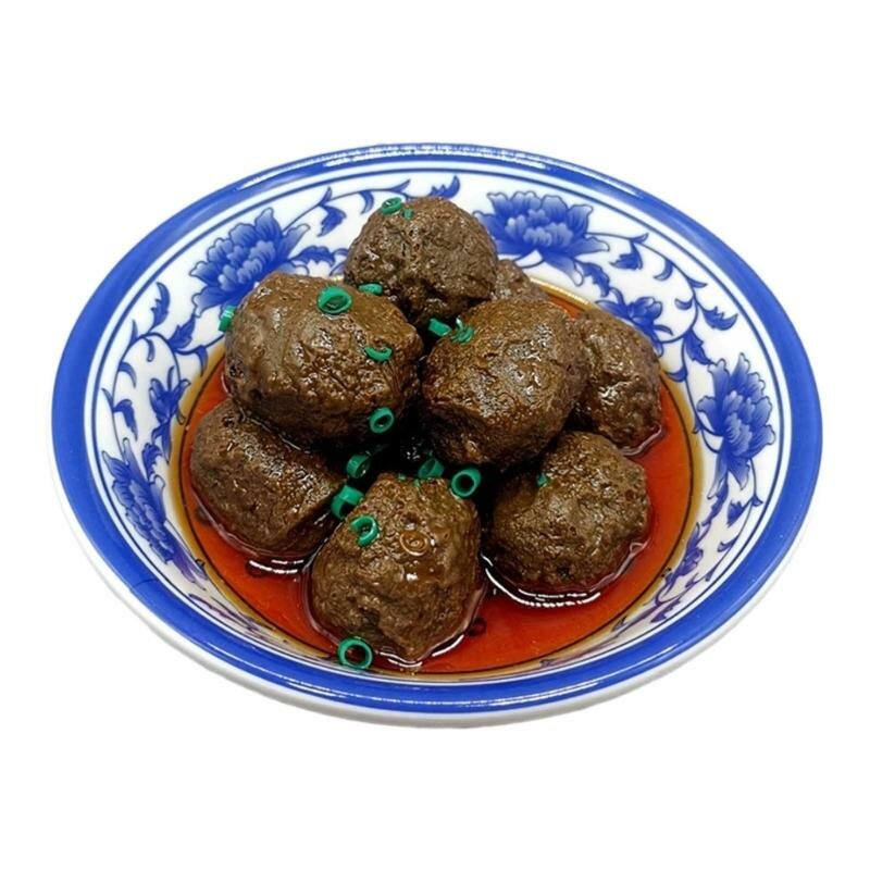 Модель китайского блюда, фальшивая еда для фото, Тушеные Говяжьи Шарики M