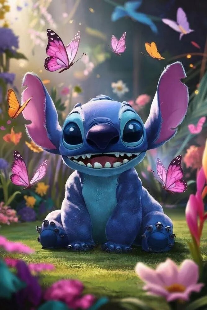 Алмазная Картина "Лило И Стич" 40х50 См Алмазная Вышивка / Картина Стразами Подарков