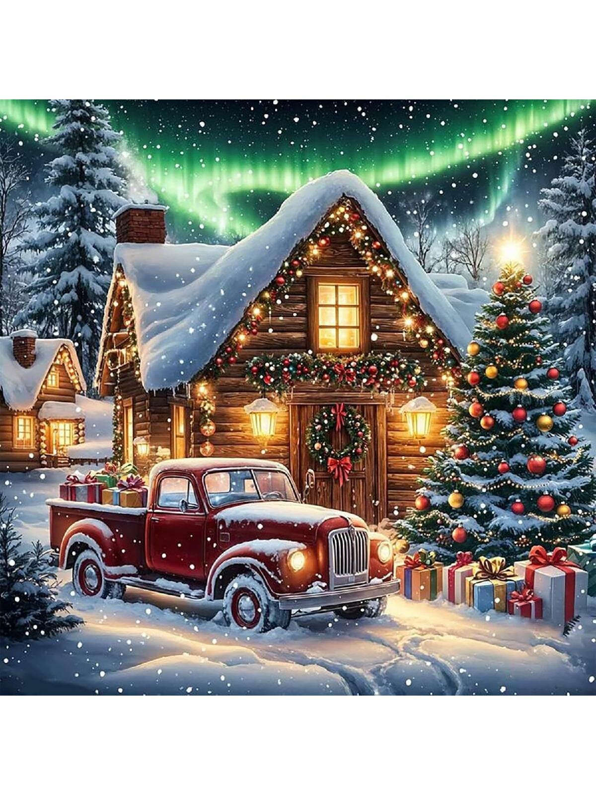 Наборы для рисования Кристаллами для начинающих Взрослых, Рождественские Наборы для рисования Кристаллами для взрослых, Набор для Художественной росписи Кристаллами 5D с полной дрелью для подарков взрослым, Декор стен Дома 14 "x 14"