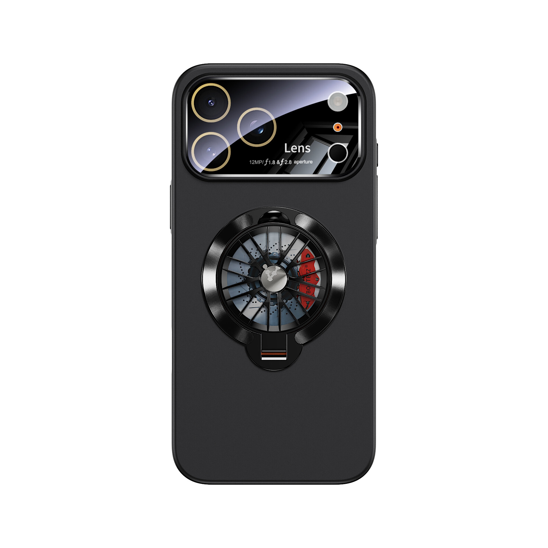 Чехол для Apple iPhone 17 Pro / Айфон 17 Про, soft touch, чехол-кардиомонитор, поликарбонат (PC), защита камеры, ударопрочный, встроенная подставка, усиленные углы, Apple, Apple iPhone 17 Pro, black,