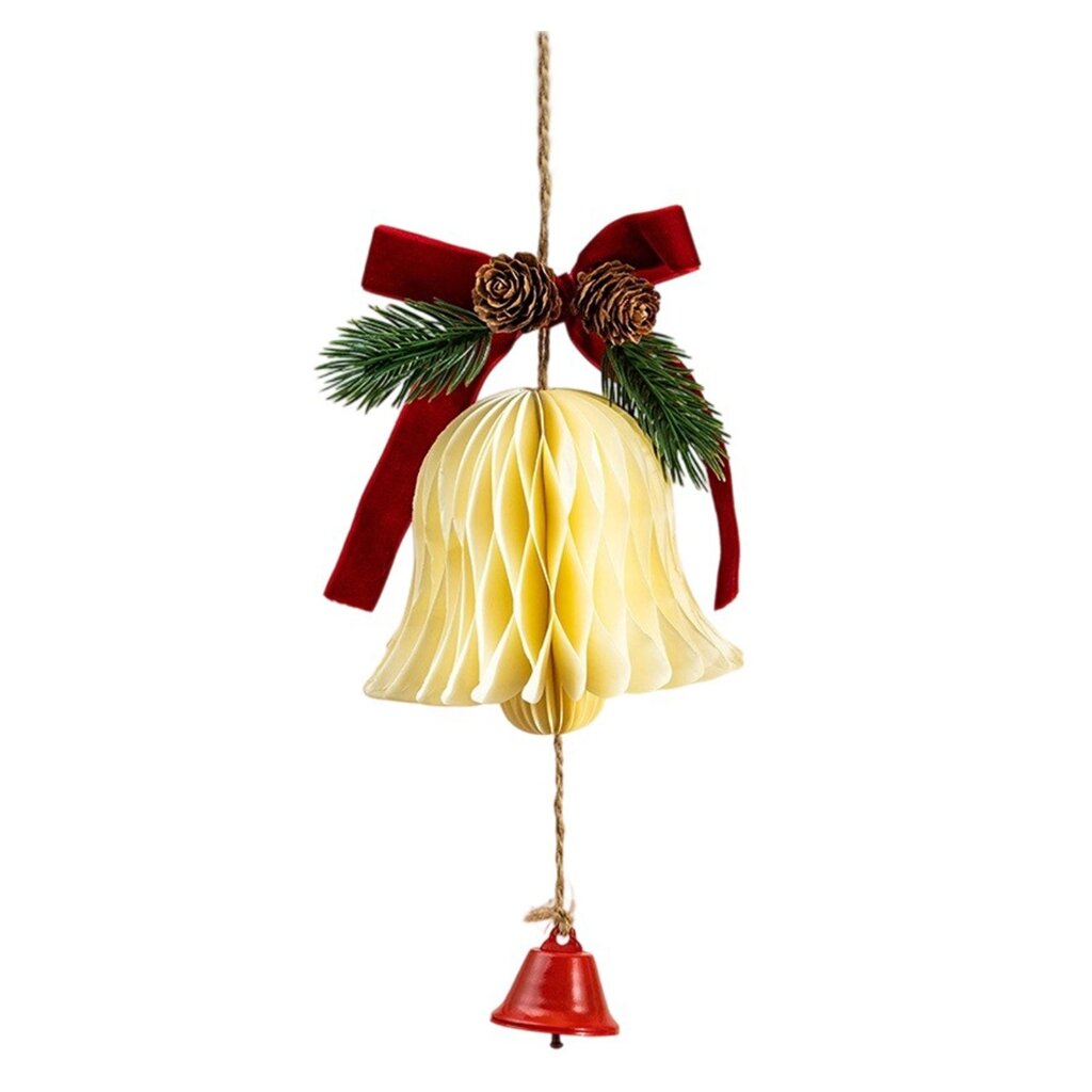 Разноцветные Сотовые Рождественские Колокольчики Очаровывают Сезонными Подвесными Звуковыми Декорами