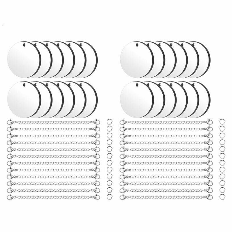 Металлические заготовки для сублимации, 36/72 шт, Серебро - 72
