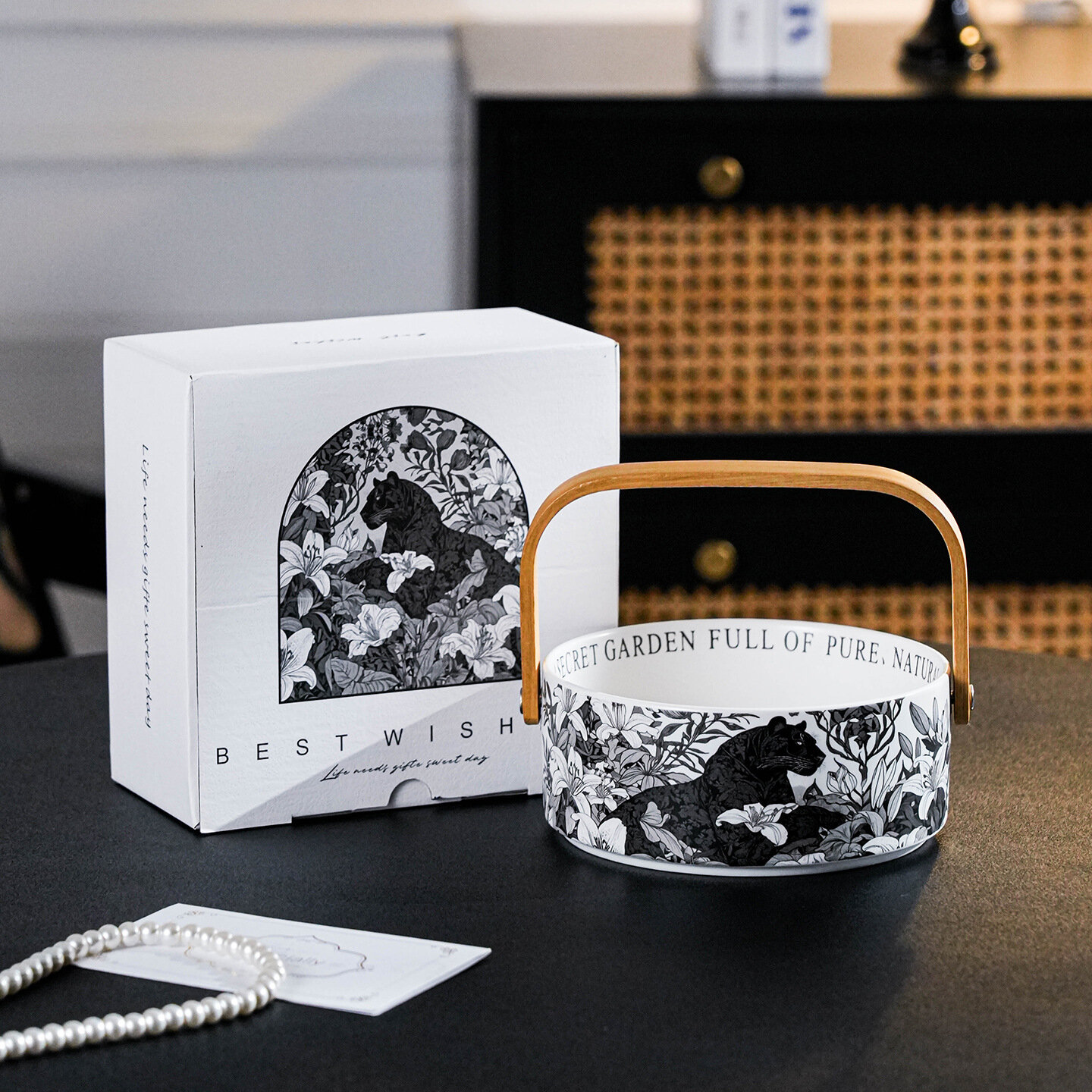 Набор керамических кружек Veloce с цветочным леопардовым принтом, креативная чашка для воды, высококачественная подарочная коробка, бизнес-сувенир