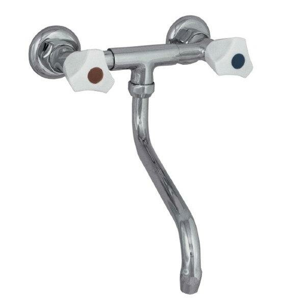 Смеситель настен ЦС-СМ 294 К М глобо круг излив D16 L-240мм ЦС