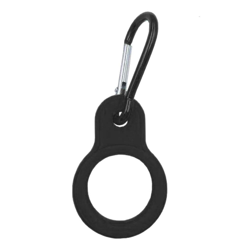 Фляга с карабином и зажимом для ремня, Черный