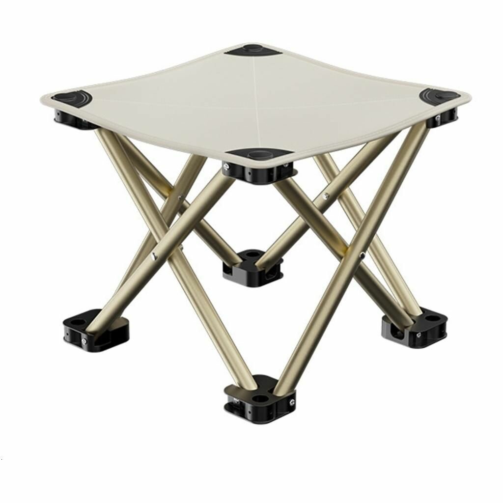 Портативный табурет для кемпинга, рыбалки и садоводства с сумкой для переноски, Бежевый - Очень большой