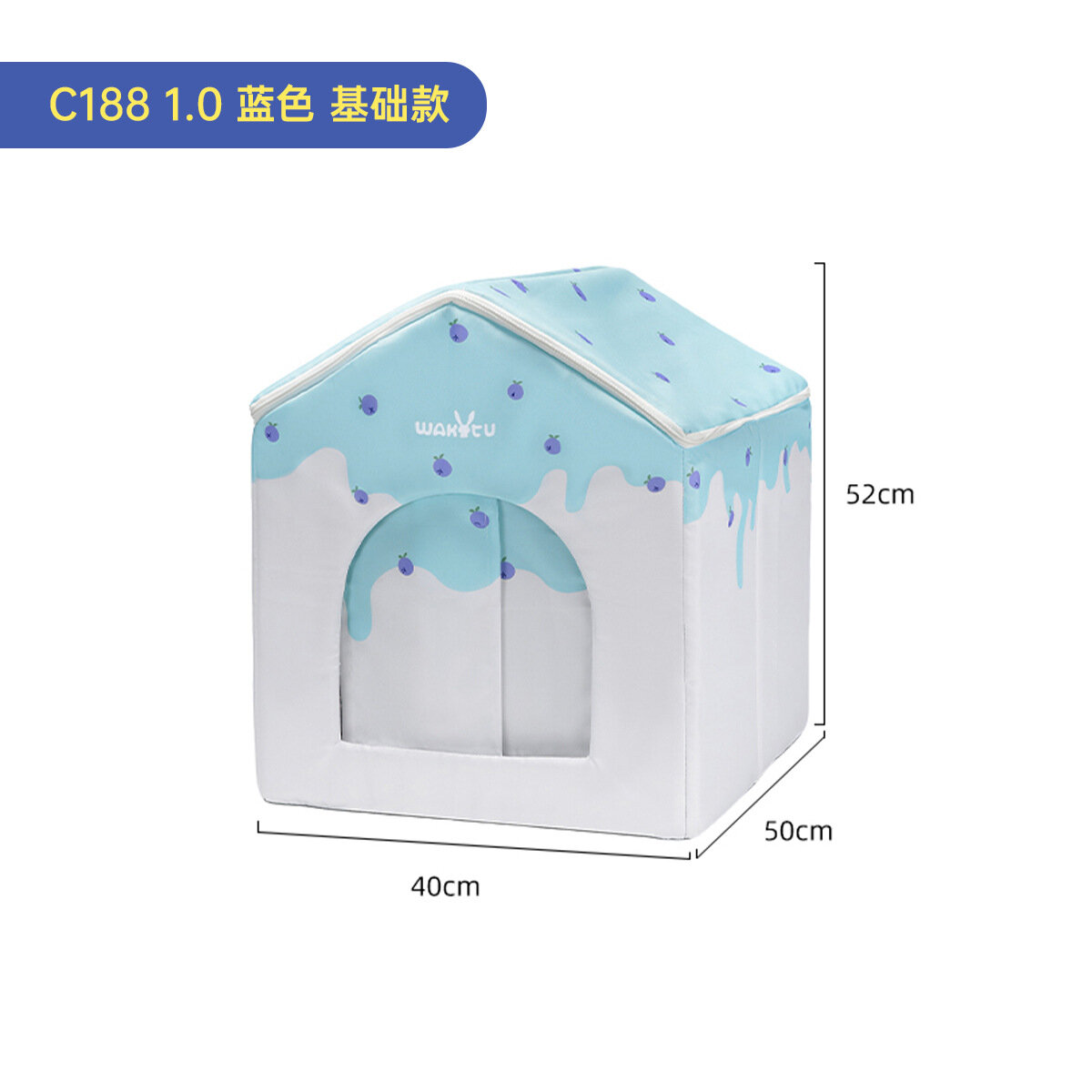 Wakytu Pet Cooling Bed for Cats & Dogs Summer Ice Nest with Continuous Cooling Effect Размер：Океанский синий - Подходит