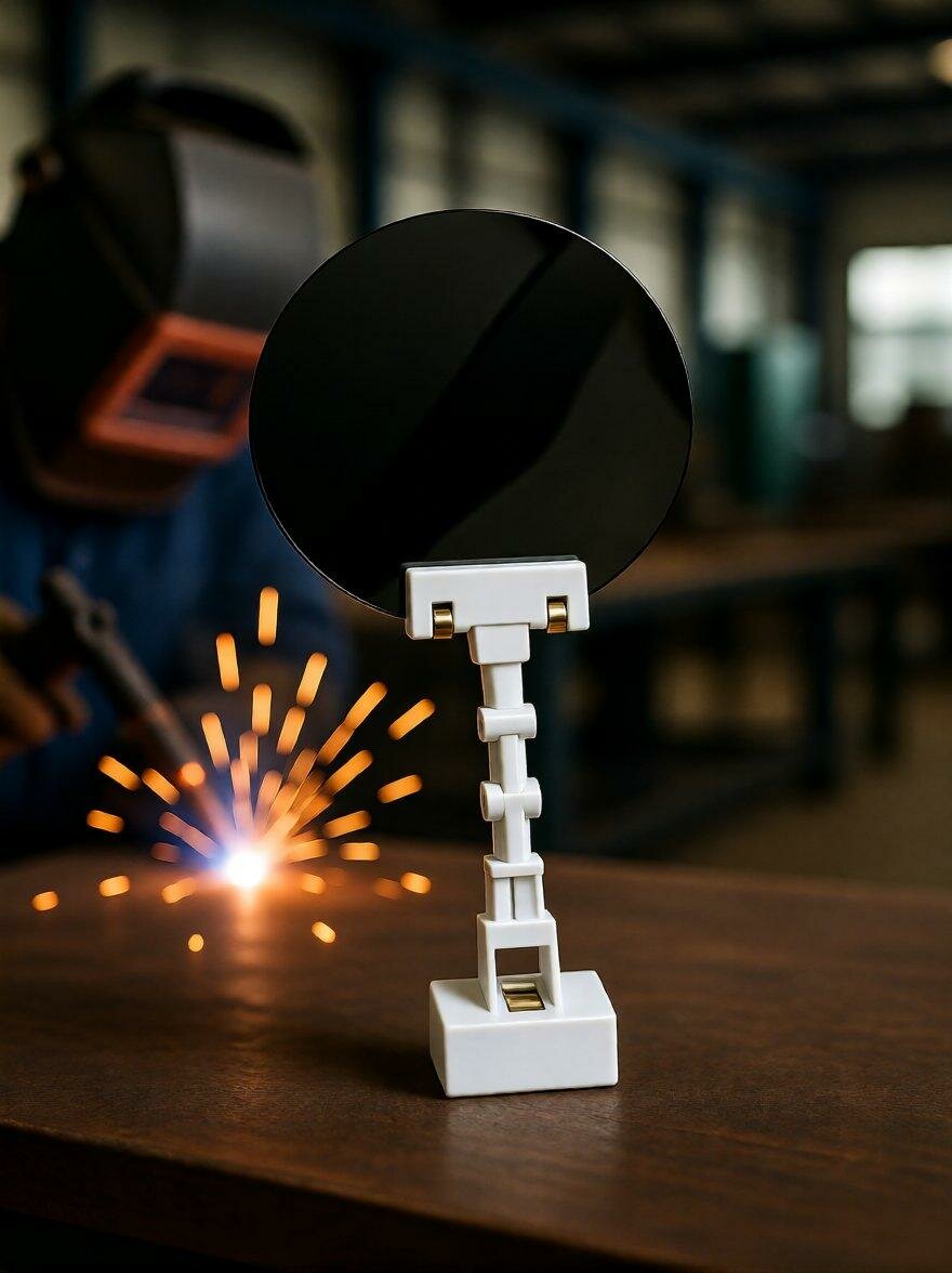 Регулируемый экран из оргстекла для защиты глаз при сварке, Белый