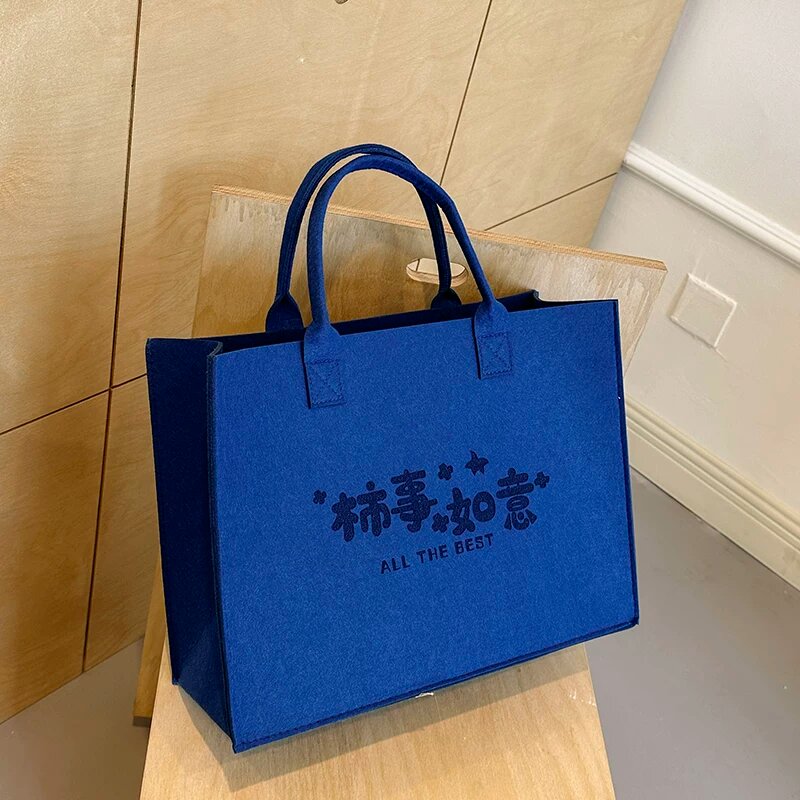 Сумка из фетра, красная сумка, сумка с индивидуальным логотипом, подарок, большая вместимость, сумка-тоут, ручная сумка, подарочная сумка для покупок