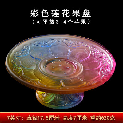 Стеклянная поднос для Будды, домашний поднос для лотоса, фруктовый поднос для Будды, домашний фруктовый поднос, поднос для поклонения, фруктовый поднос