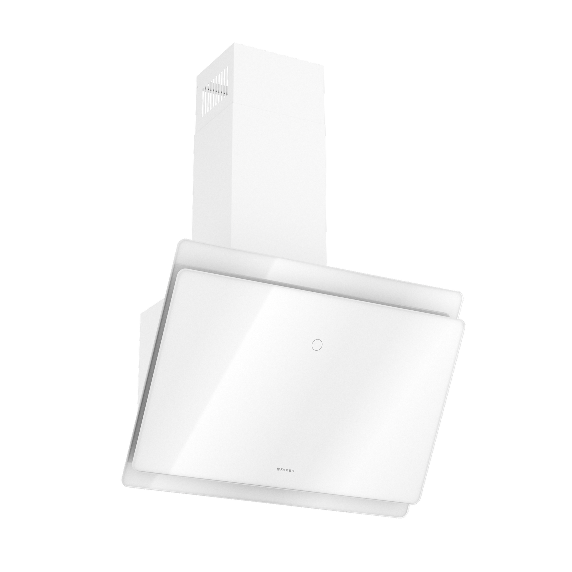 Вытяжка Faber "TOCCO" WH 60, сенсорная панель, наклоная, стекло, белая