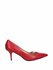 Туфли LOVE MOSCHINO Pointed-toe chain pumps, размер 41, red