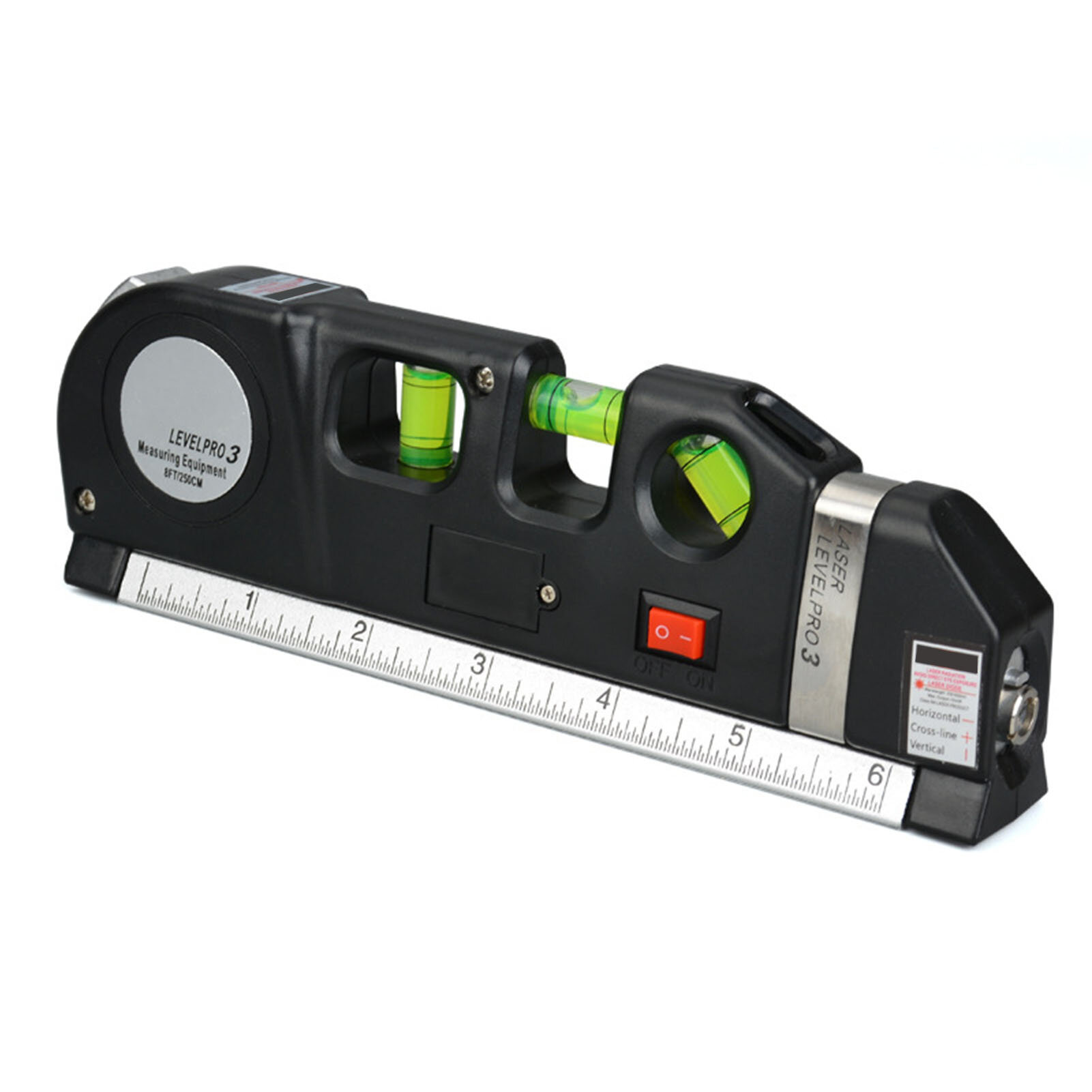 Многоцелевая лазерная рулетка, корпус ABS, точный черный лазерный нивелир для измерений