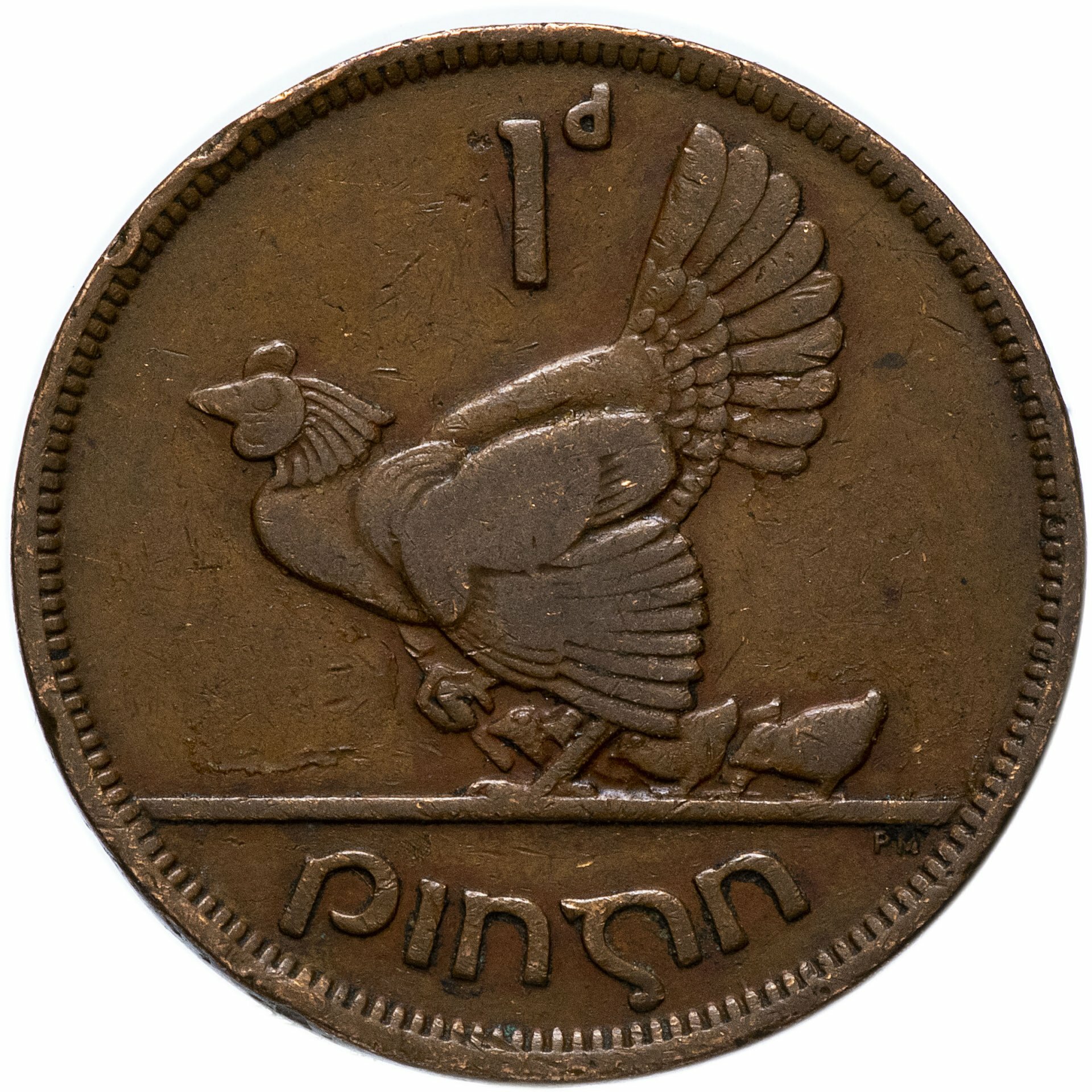 Ирландия 1 пенни penny 1940-1968, Бронза, в сохранности VF-XF