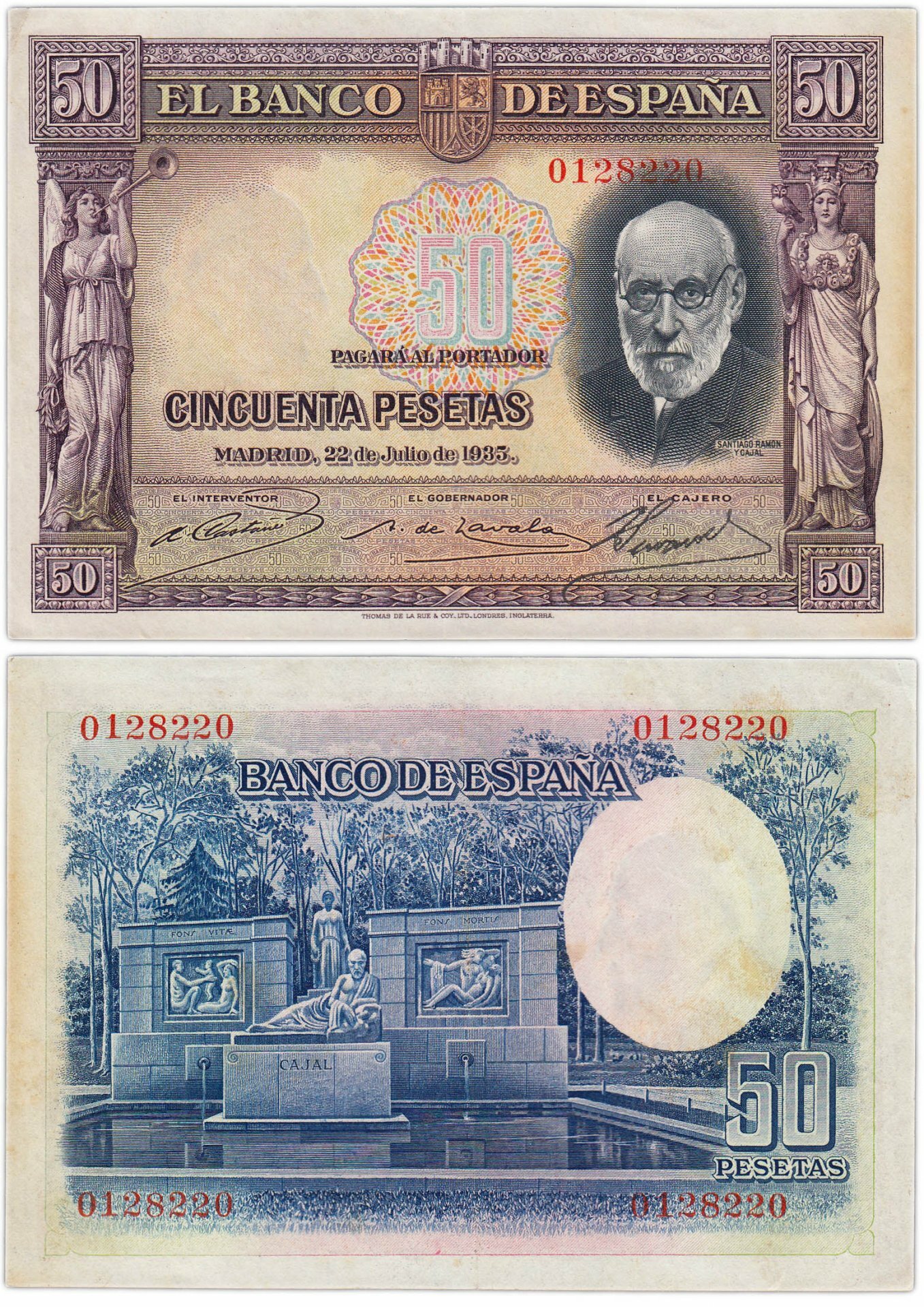 Испания 50 песет 1935 Pick 88