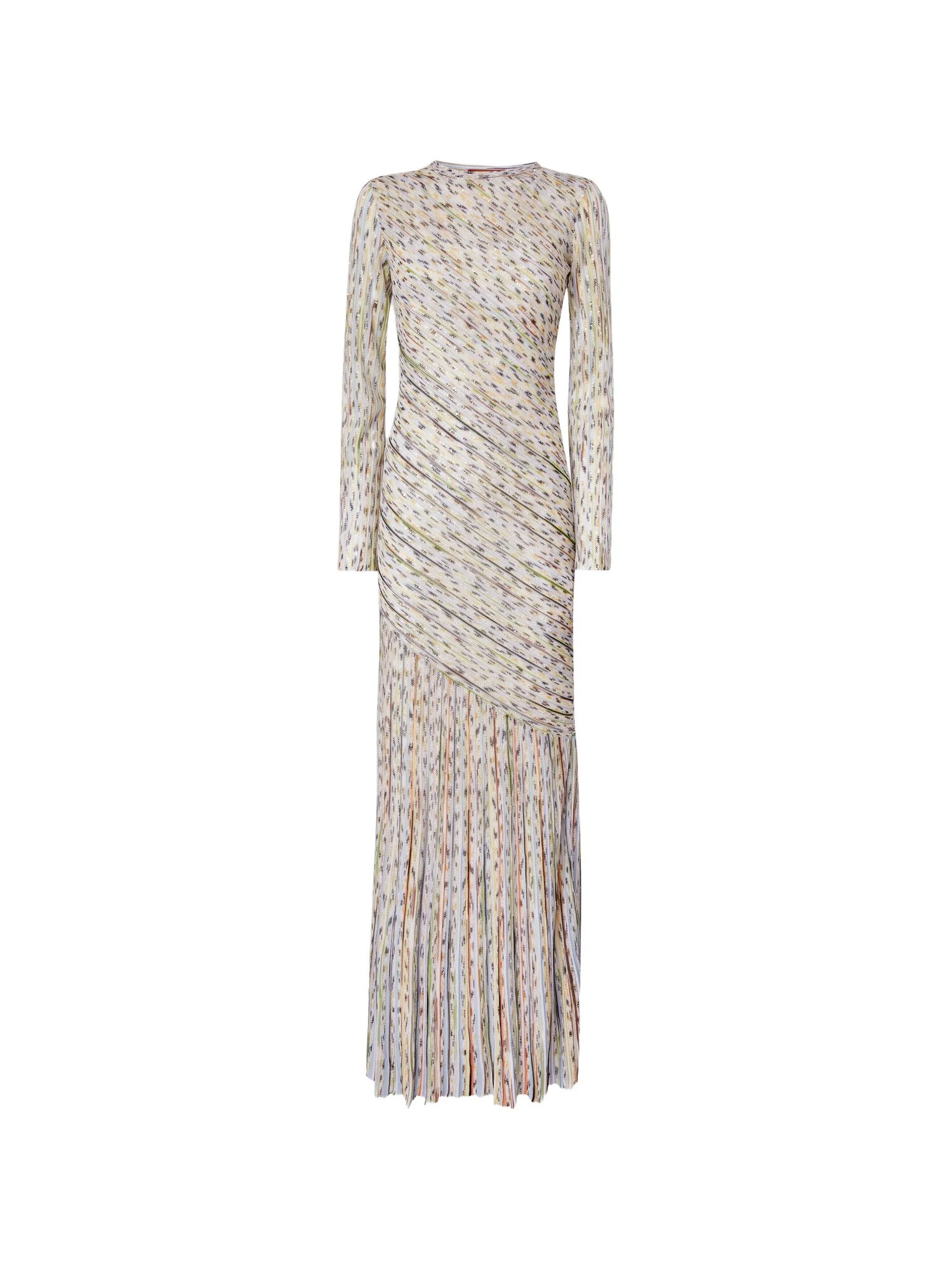 Платье Pleated long-sleeved maxi dress