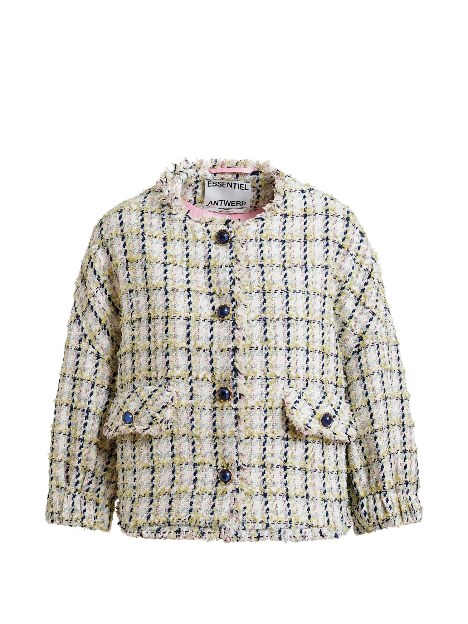 Куртка Frayed-trim button-up jacket